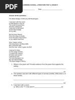 Grade 9 Poetry Study Guide | PDF | Poetry | Metre (Poetry)