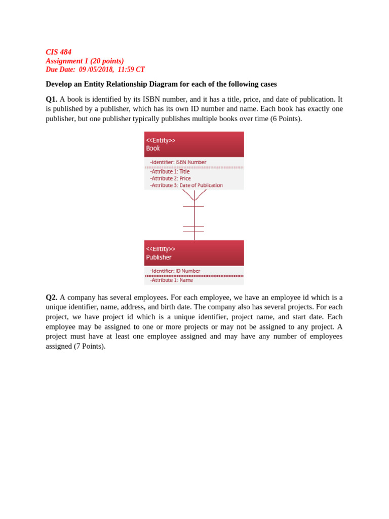 CIS 484 Assignment 01 | PDF