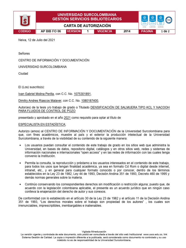 Mezclas de Salmueras KCL Vs HCOOK | PDF | Muestreo (Estadísticas ...