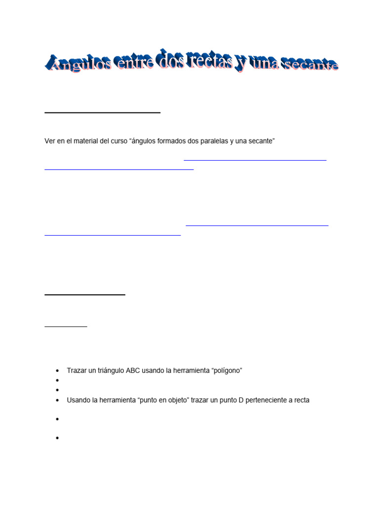 Angulos Entre Dos Rectas y Una Secante-Converted 1 | PDF
