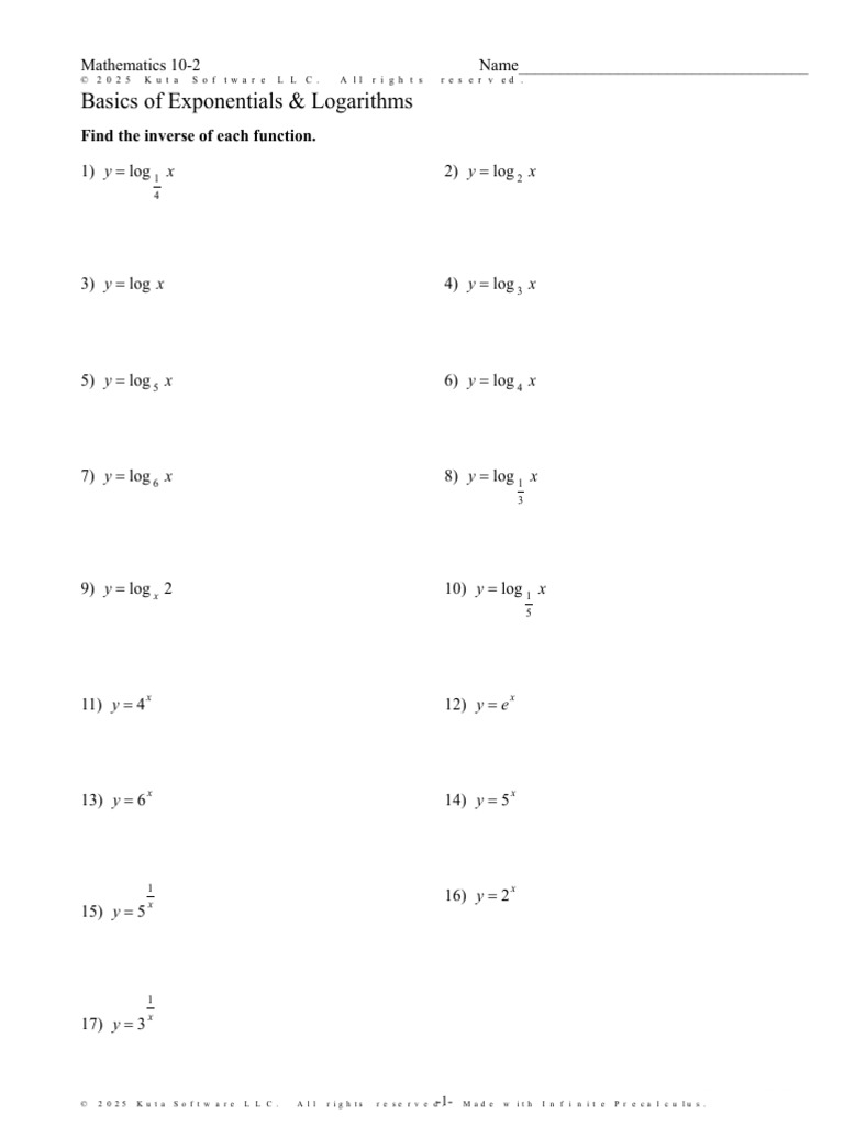Basics_of_Exponentials___Logarithms | PDF | Logarithm | Mathematical Objects