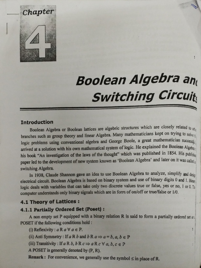 Understanding Posets in Boolean Algebra | PDF | Logic Gate | Boolean ...