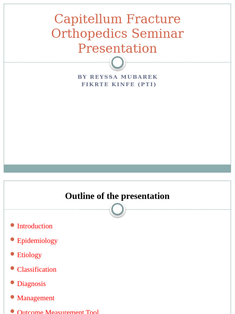 Capitellum Fracture Final 1 | PDF | Elbow | Joints