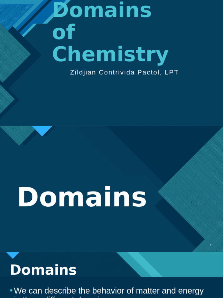 2 The Domains of Chemistry | PDF