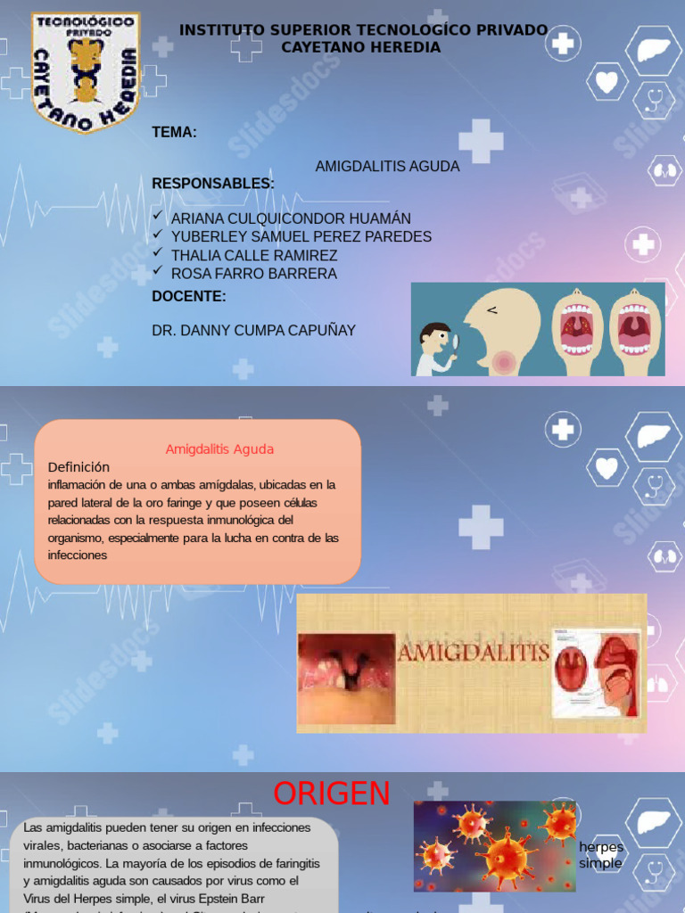 AMIGDALITIS AGUDA. | PDF | Estreptococo | Enfermedades y trastornos humanos