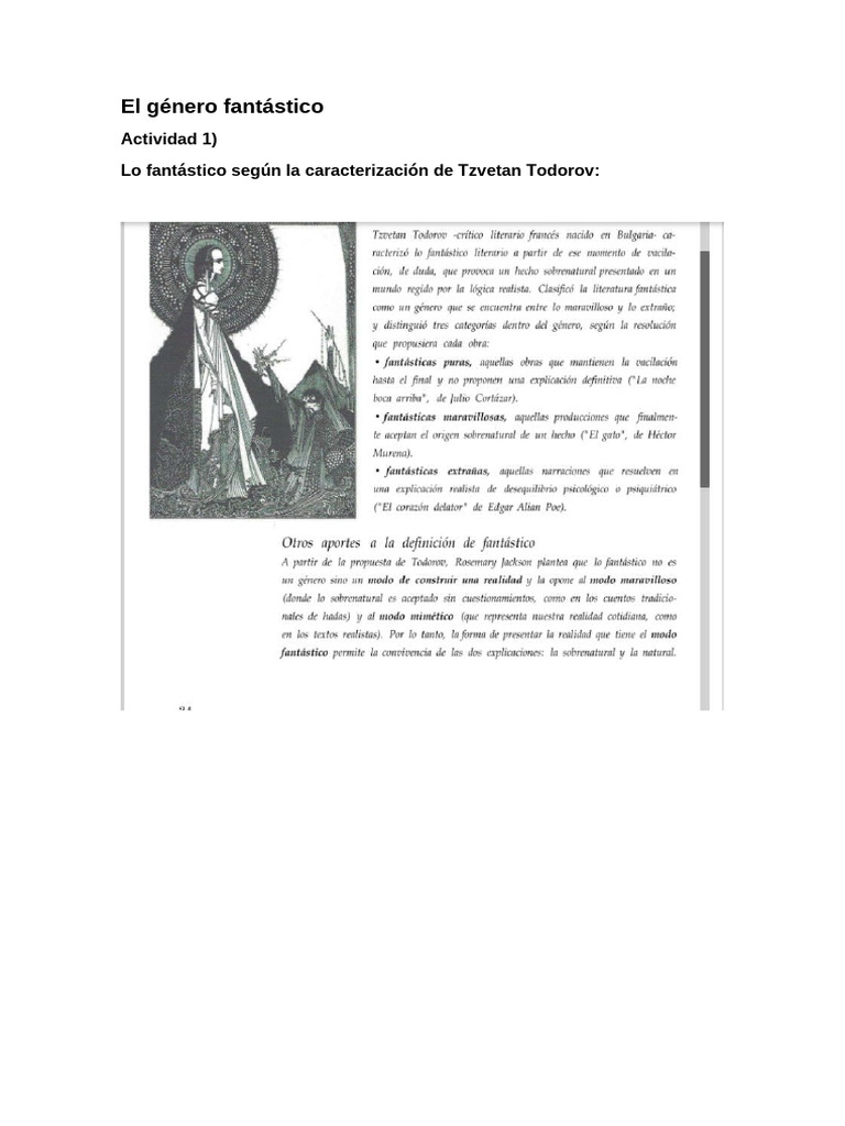 Julia GASCO - Lo Fantástico Según Cortázar, Todorov. Temas | PDF ...