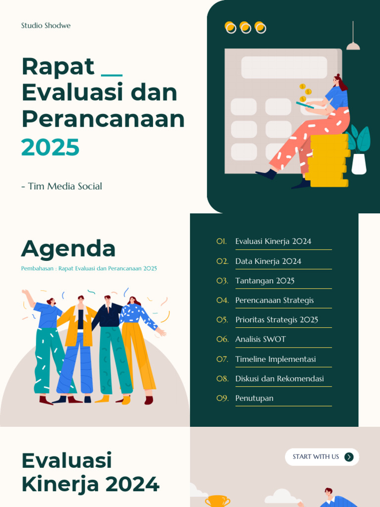 Hijau Kreatif Presentasi Rapat Evaluasi Dan Perancanaan 2025 | PDF