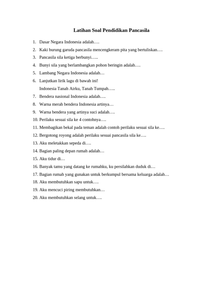 Latihan Soal PP 2 | PDF