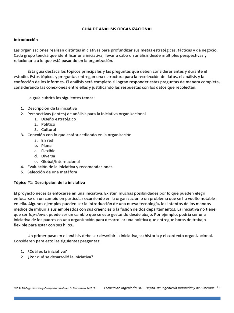 Guía de Análisis Organizacional | PDF | Diseño | Camion de bomberos