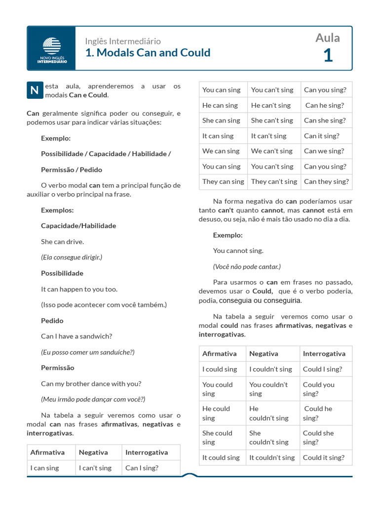 Can and Could Exercises Guide | PDF