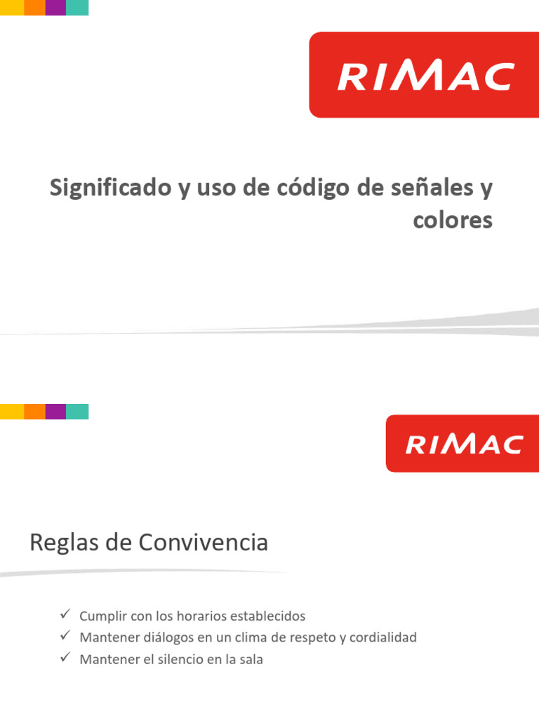 Significado y Uso de Codigo de Colores y Señales - Rimac Rev | PDF | Color