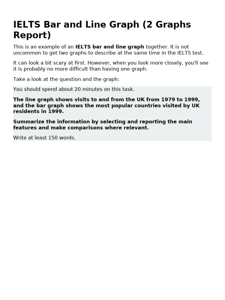 Academic Writing Task 1 (Lesson 4 - IELTS Bar and Line Graph) | PDF | International English ...
