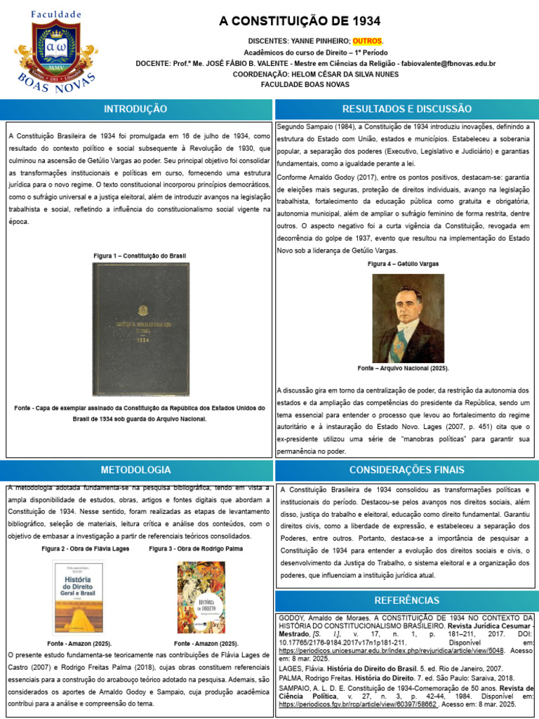 Análise da Constituição de 1934 Brasil | PDF | Constituição | Brasil