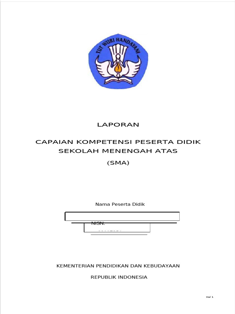 PDF Rapor Sma Kurikulum 2013 Ips | PDF