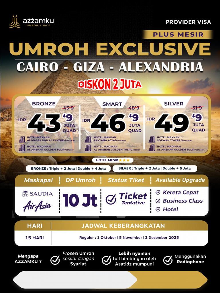CATALOG - UMRAH PLUS CAIRO - 15 DAYS Agent | PDF