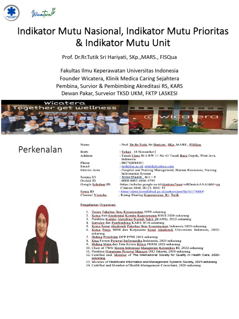 3. Bt2_ Konsep Indikator Mutu Nasional, Prioritas, Unit | PDF