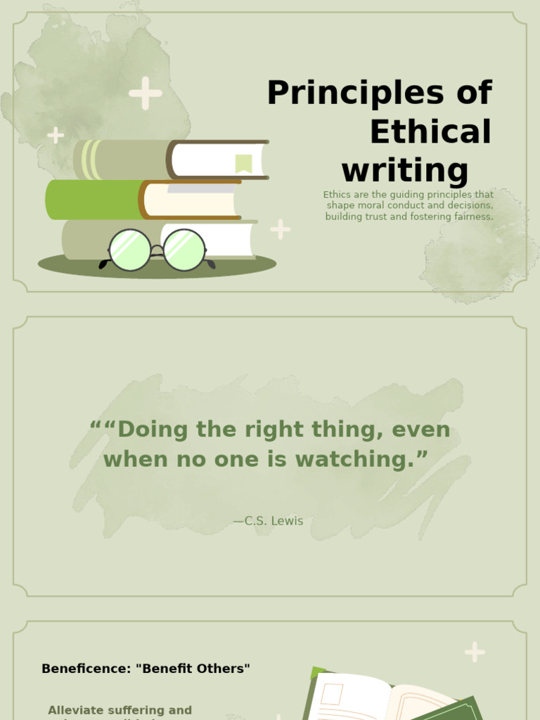 Principles of Ethical Writing | PDF | Informed Consent | Social Justice