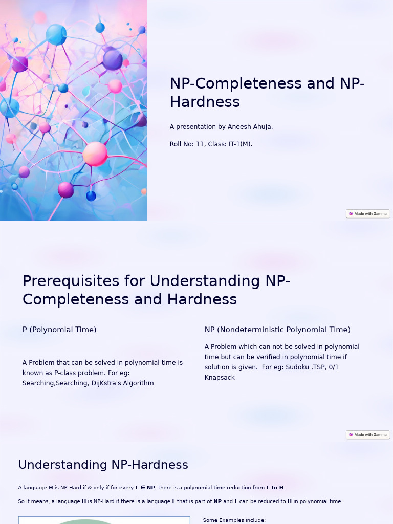 NP Completeness and NP Hardness | PDF | Time Complexity | Computational Complexity Theory