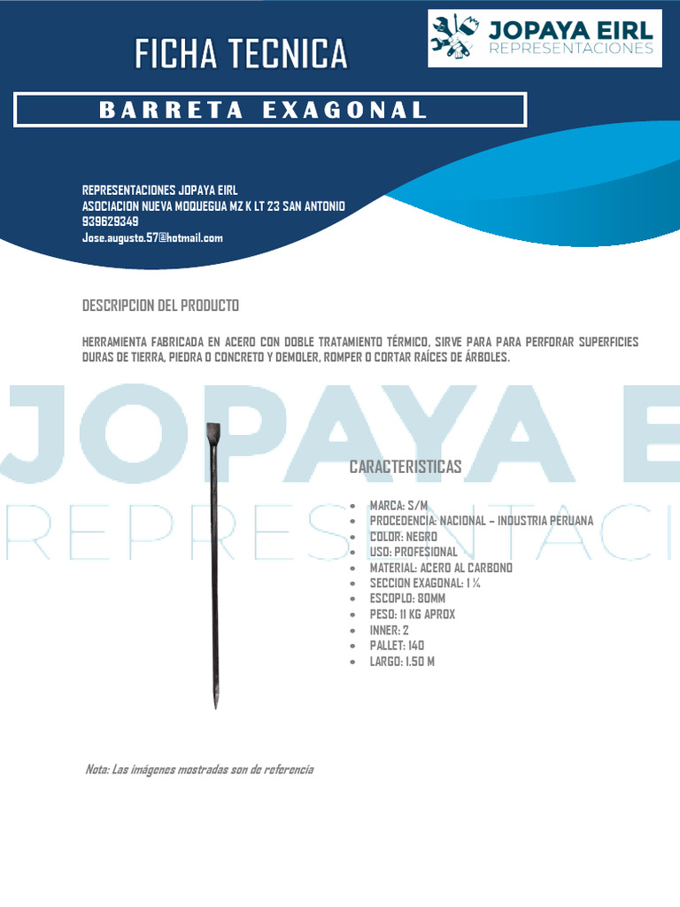 Barreta 1 1 Cuarto Ficha Tecnica | PDF
