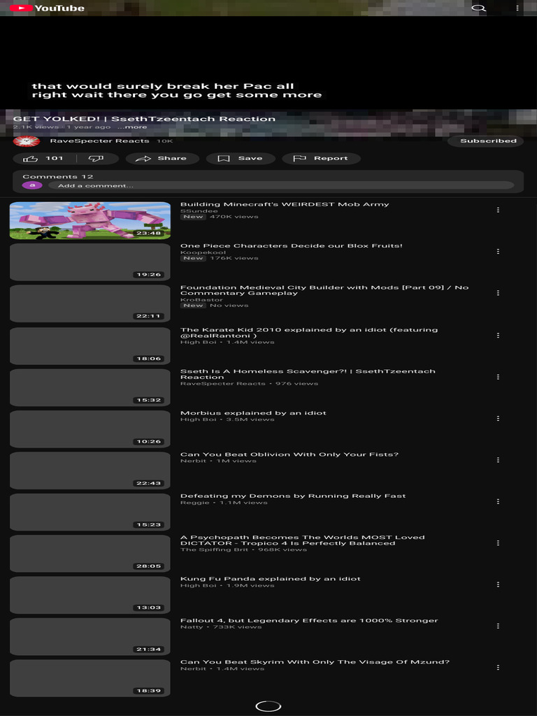 GET YOLKED! SsethTzeentach Reaction - YouTube 2 | PDF