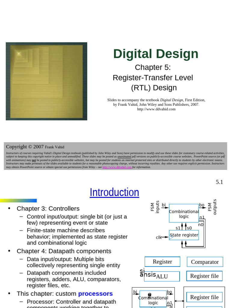 Vahid ch05 | PDF | Central Processing Unit | Logic Synthesis