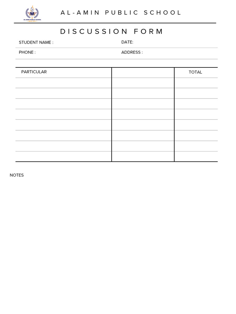 Discussion Form | PDF