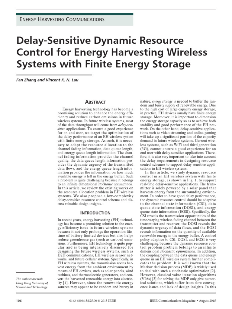 2015-Delay-Sensitive Dynamic Resource Control for Energy Harvesting Wireless Systems with Finite ...