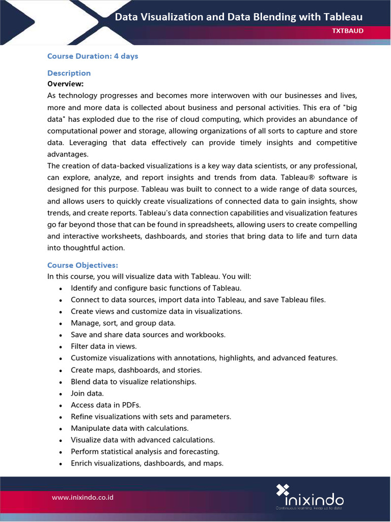 Data Visualization and Data Blending With Tableau | PDF | 64 Bit ...