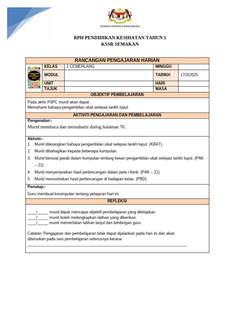 RPH PK THN 1 v3 (m15) | PDF