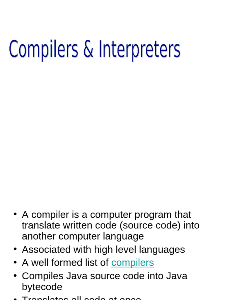 Compiler Sand Interpreters | PDF