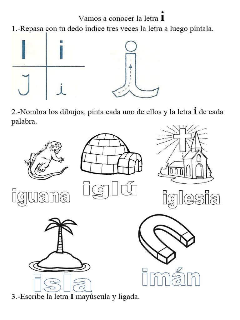 Actividades para aprender la letra i | PDF