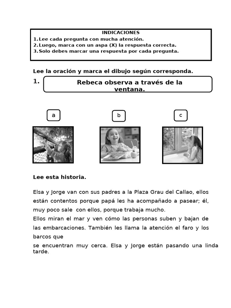 Prueba de lectura 2° grado | PDF | Patata