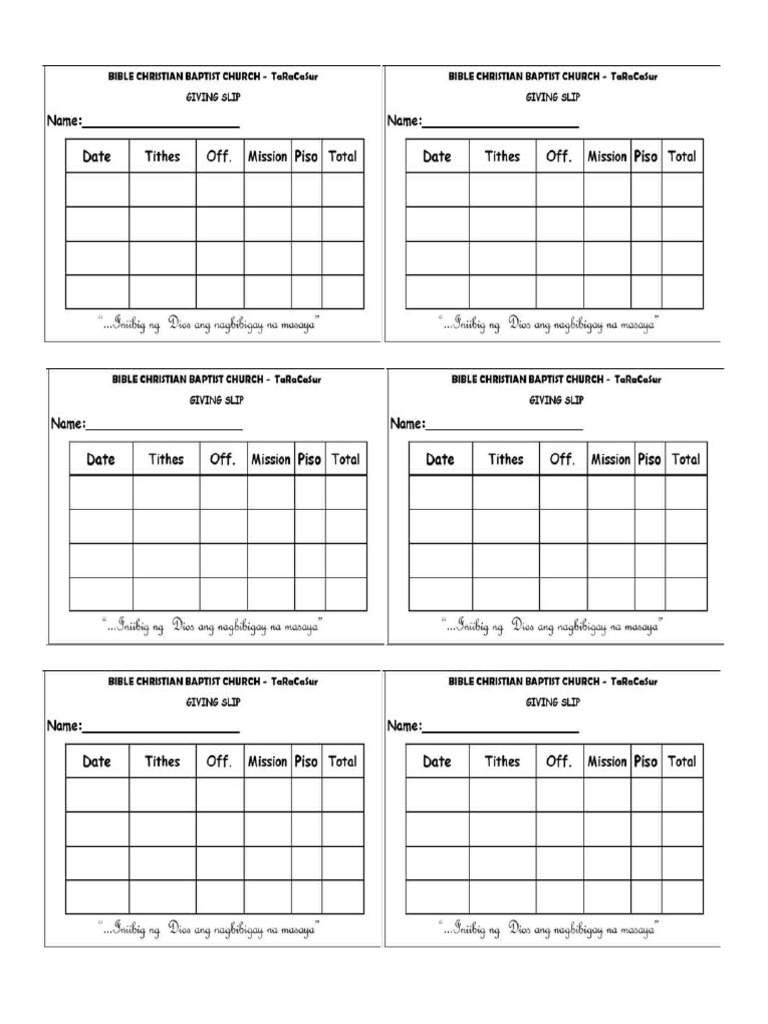 Giving Slip Final Docs | PDF