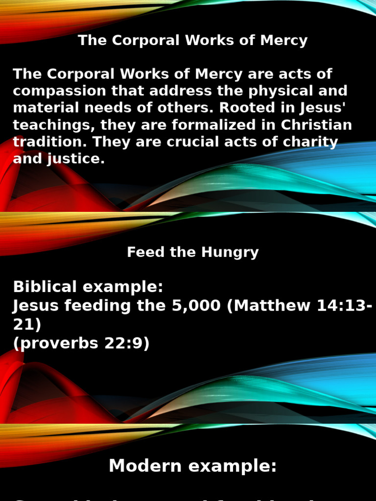 Corporal Works of Mercy | PDF