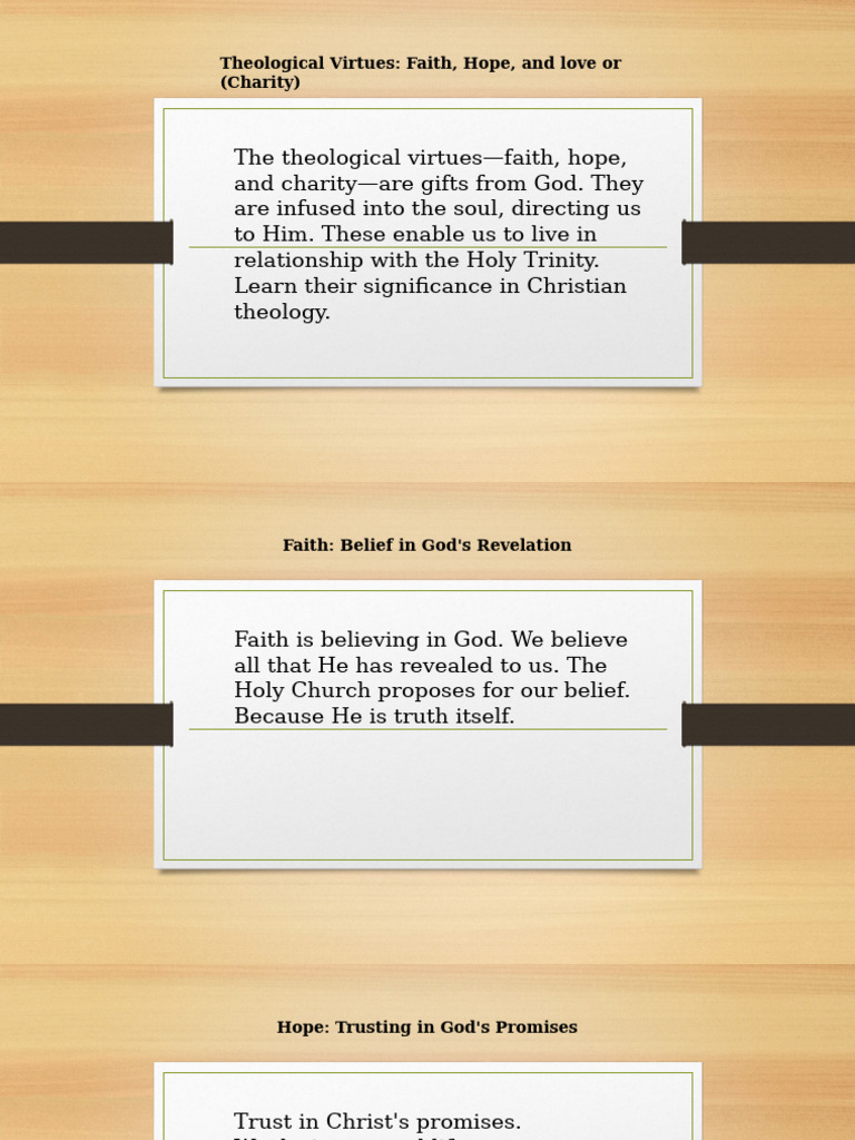 Understanding Theological Virtues: Faith, Hope, Love | PDF