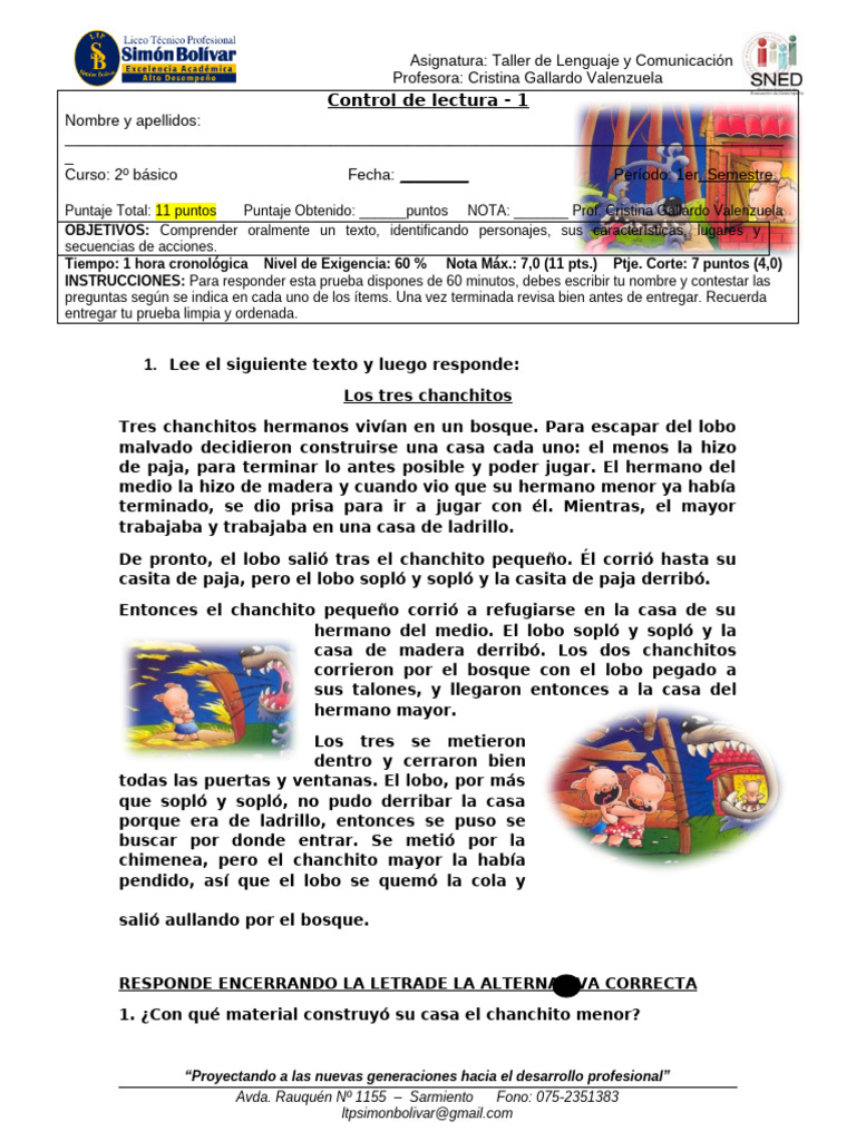 Control 1 - Modelo RIC | PDF