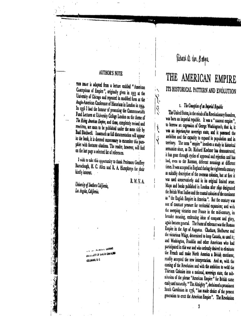 The American Empire_ Richard W VanAlstyne | PDF