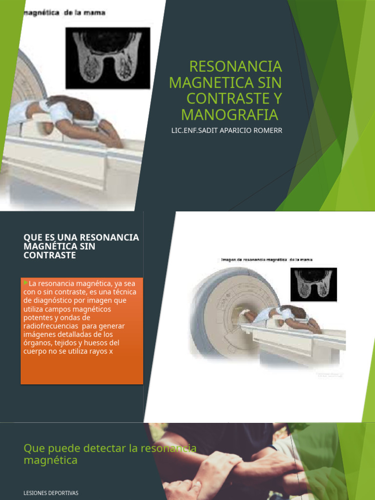 RESONANCIA MAGNETICA SIN CONTRASTE Y MANOGRAFIA (PDF - Io) | PDF ...