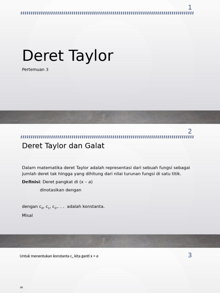 Deret Taylor Dan Galat | PDF