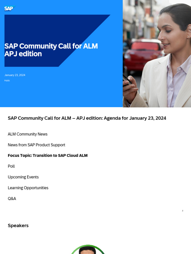 Sap Community Call For Alm Apj Edition 23012024 | PDF | Cloud Computing ...