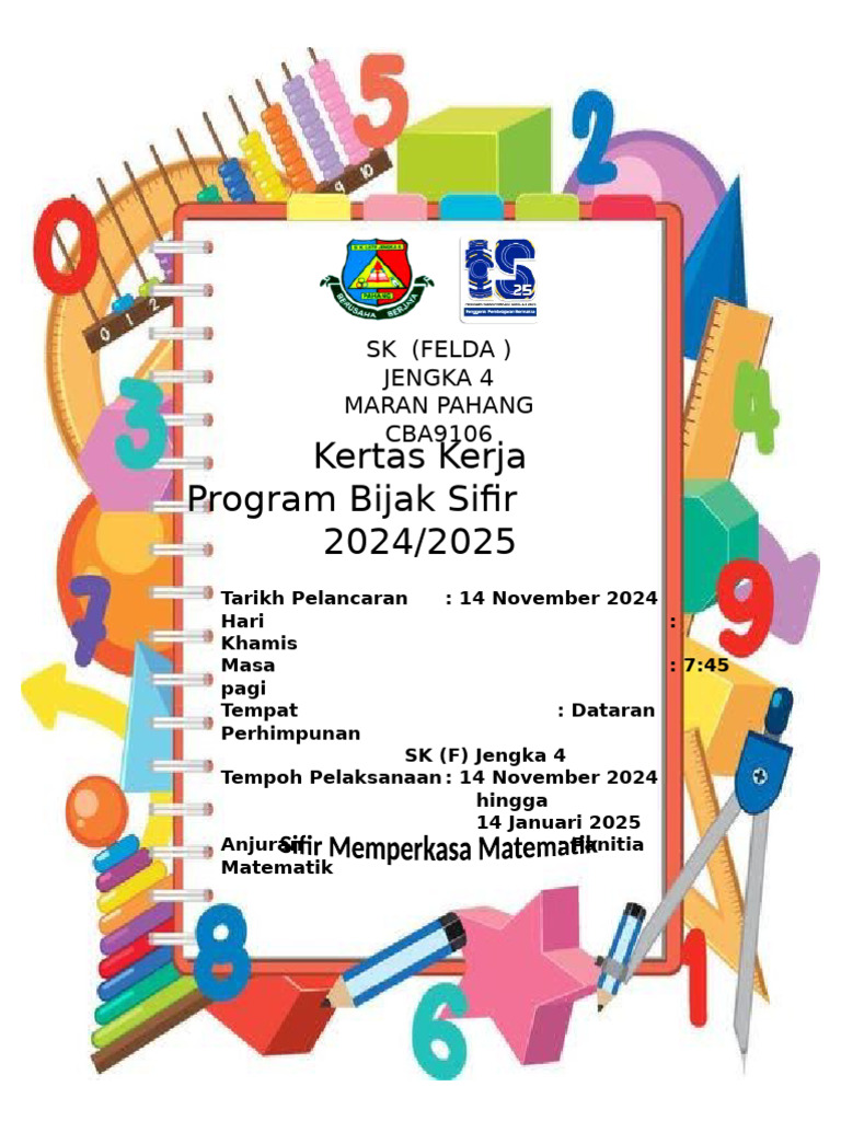 Paper Work Program Bijak Sifir 2024 | PDF