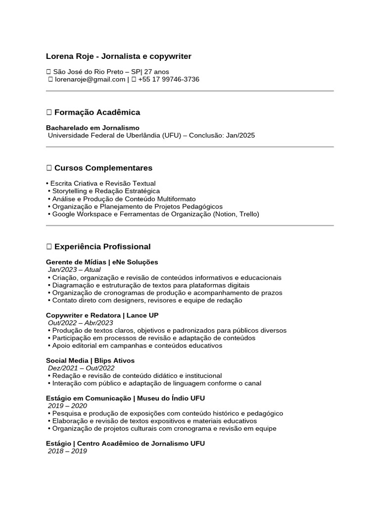 CV para kelvin | PDF