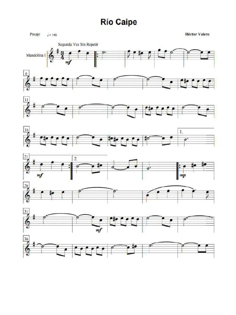 Rio Caipe Mandolina 1 | PDF