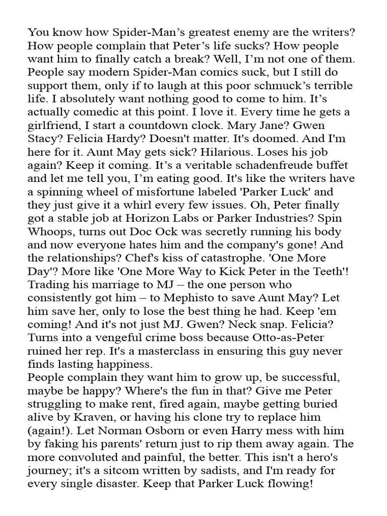 The Unreleased Spider-Man | PDF