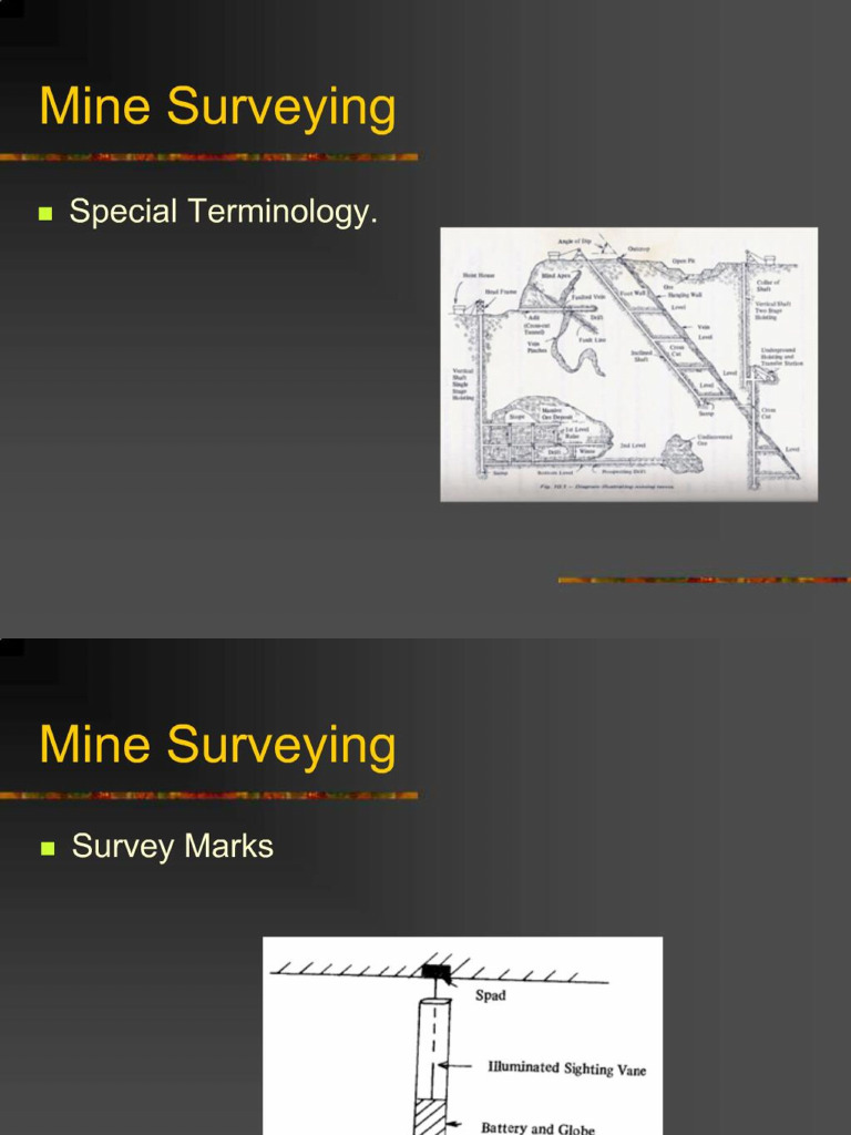Mine Survey Basic Terminology | PDF