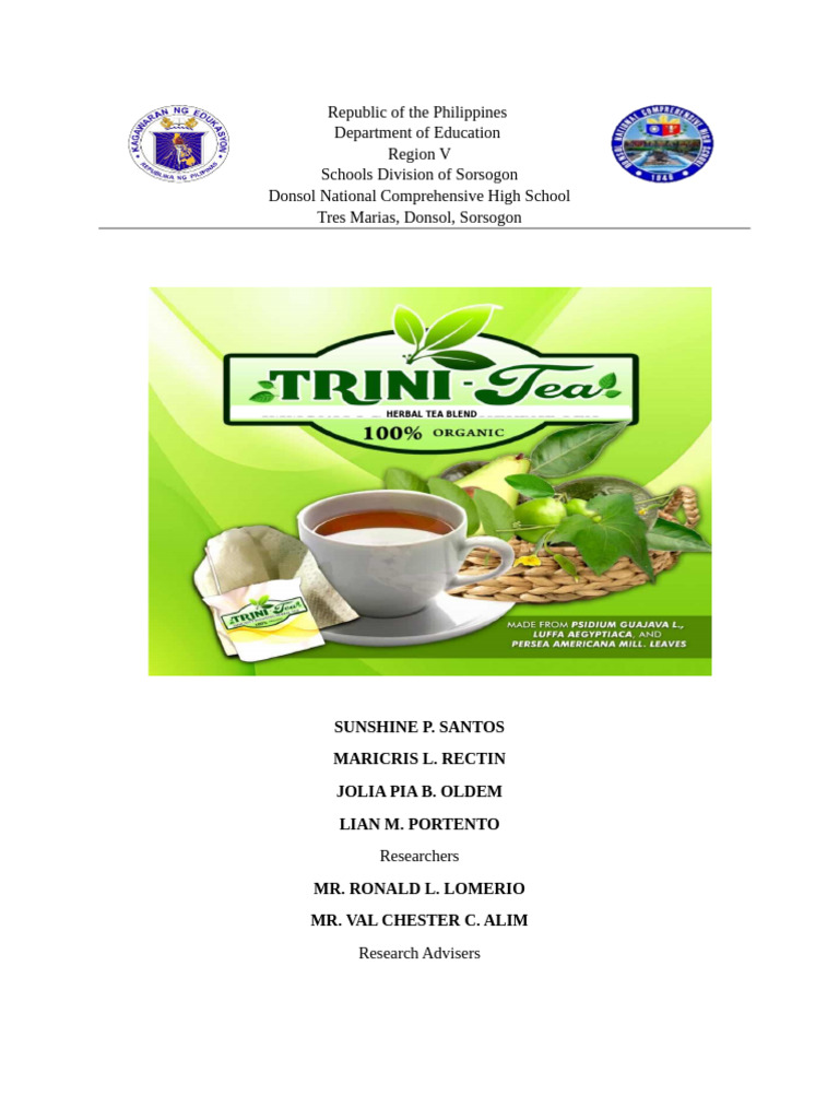 Trini Tea Research Paper | PDF | Dietary Fiber | Diet & Nutrition
