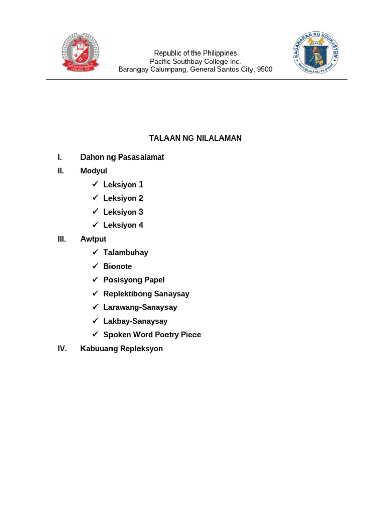 FSPL Table of Contents | PDF