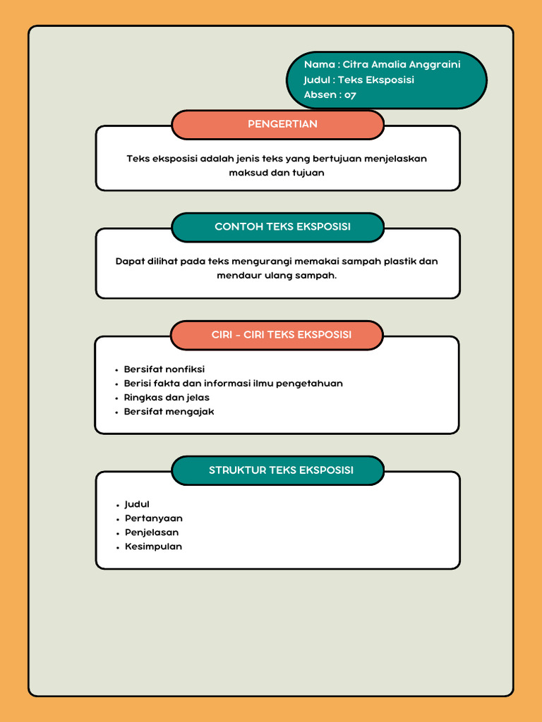 Contoh Poster Teks Eksposisi | PDF