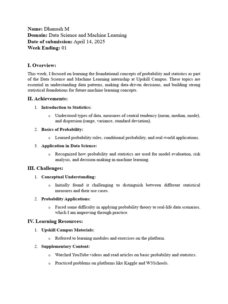 Dhanush Week-03 | PDF