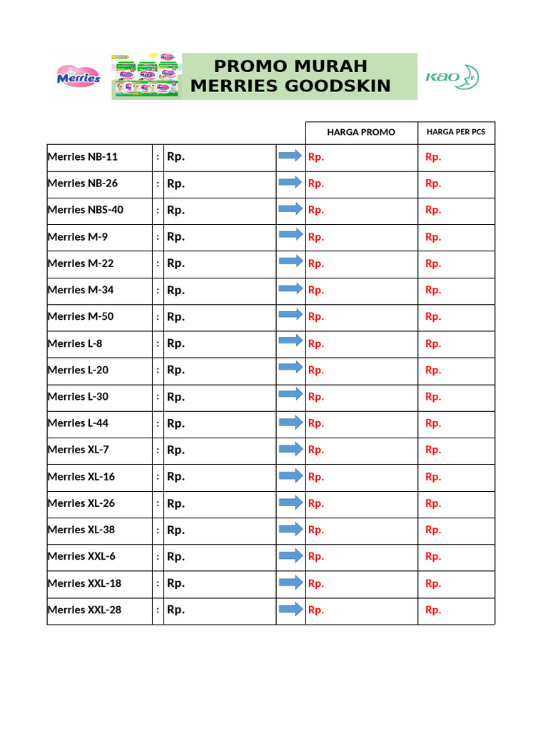 Pop Harga Merries | PDF